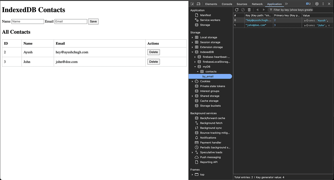 IndexedDB: Database inside browser | Ayush Chugh